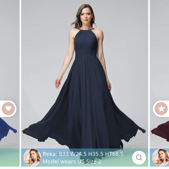 Dresses | Reverie Brand Bridesmaidformalprom Dress Navy Blue | Poshmark